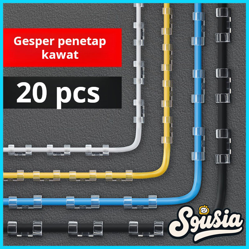 Jual Pengatur kabel perekat bebas paku, klip kabel, tempat penyimpanan ...
