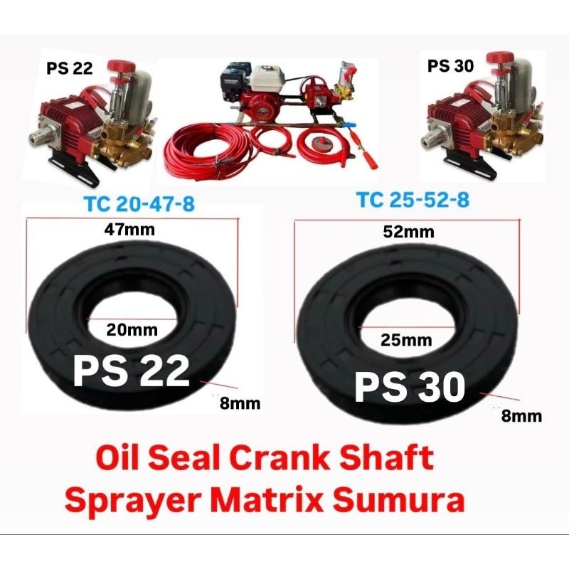 Jual Karet Sil Oil Seal Crank Shaft Cucian SUMURA MATRIX PS20 PS22 PS30 ...