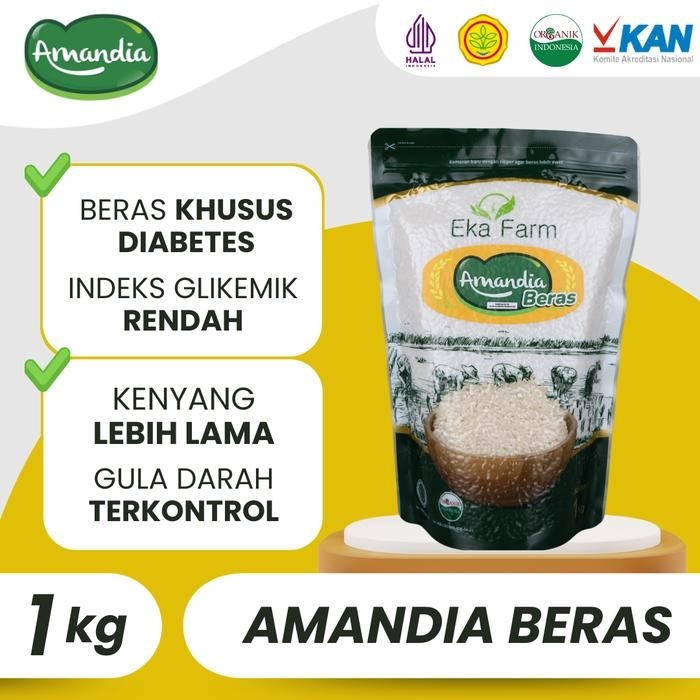 Jual Beras Amandia Organik Kemasan Vakum 1kg - Eka Farm Official ...
