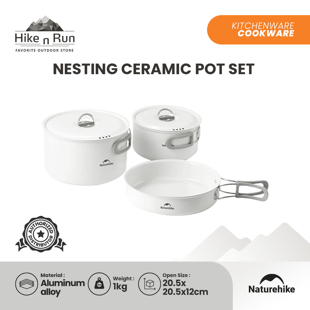 Jual READY !!! Naturehike Cooking Set Ceramic Non Stick CNK2450CF013 ...