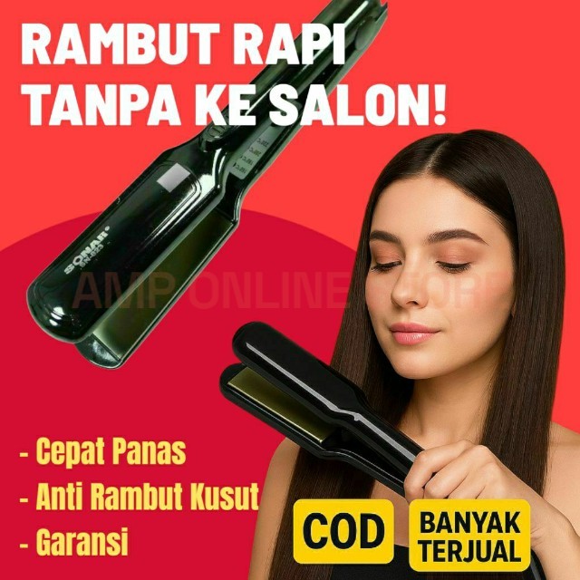 Jual Original Catok Rambut Sonar SN 823 - Catokan Pelurus Rambut Flat ...