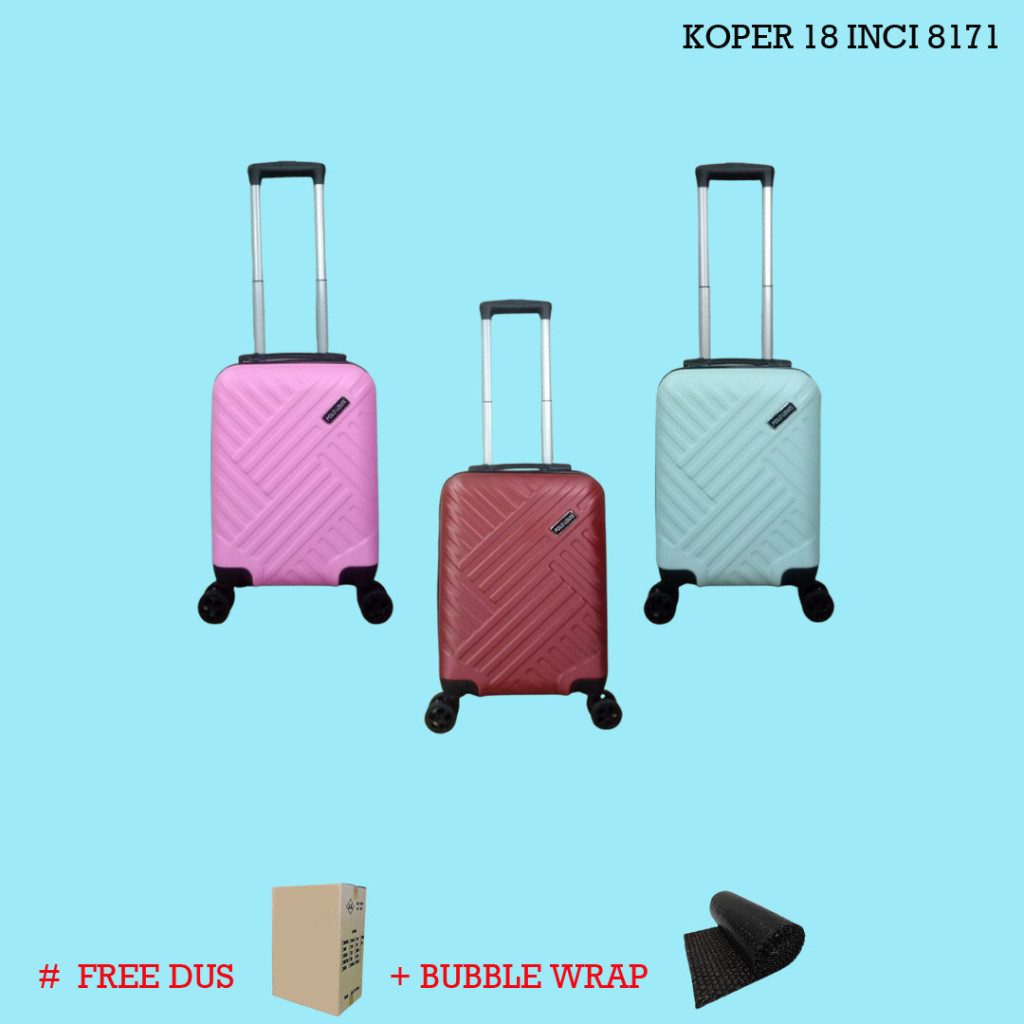 Jual Koper Kabin Hardcase Polo Louis 18 Inch 8171 FREE DUS + BUBBLE ...