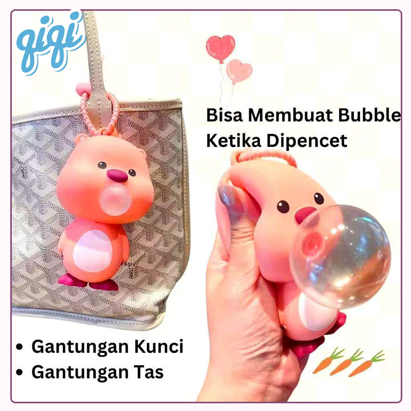 Jual Loopy Gantungan Kunci Squishy/Loopy Tiup gelembung /Mainan Squishy ...