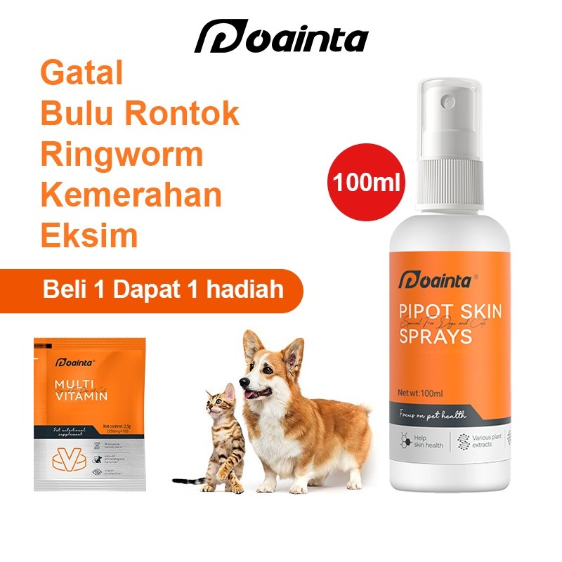 Jual PUAINTA Spray Kulit Anjing Dan Kucing dengan Nano Silver Obat ...
