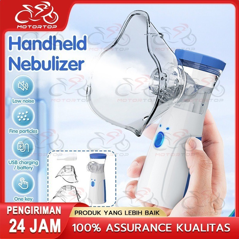 Jual [COD]Nebulizer Portable Mesh Alat Uap Bantu Pernafasan Asma Inhalasi/alat Nebulizer Anak ...