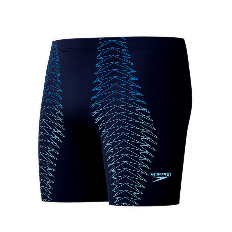 Jual Speedo Mens Duo Logo Print Mid Jammer - Black / Neon Coral ...