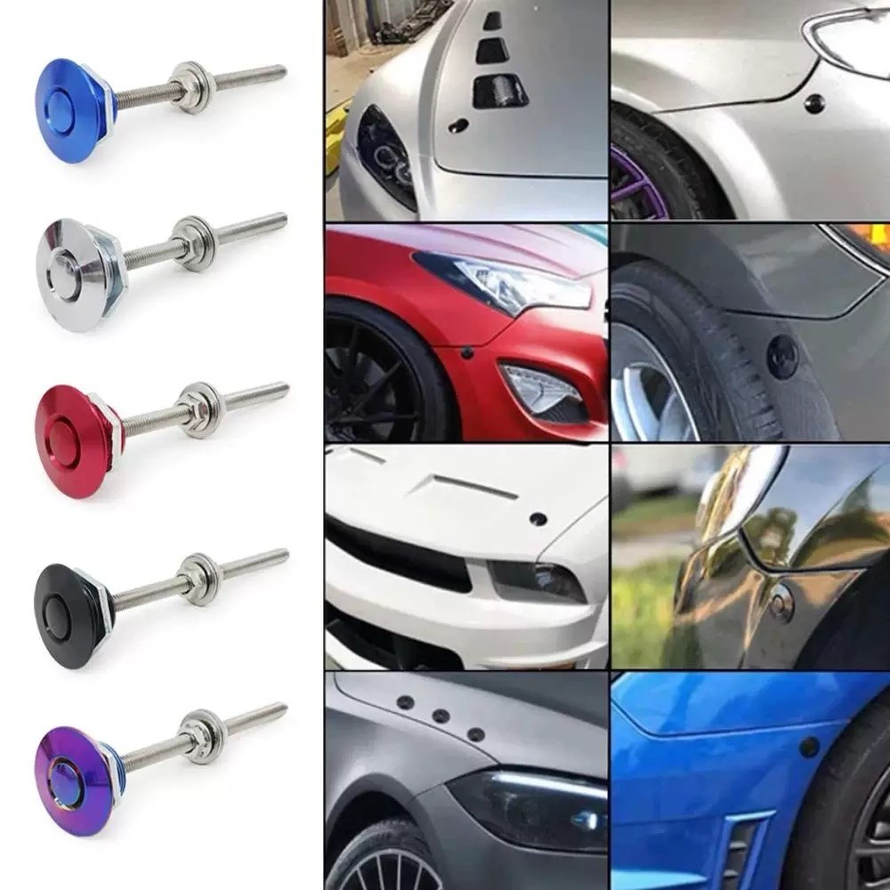 Jual 30mm Push Button Quick Release Hood Lock Clip Car Bumper Latch Kit ...