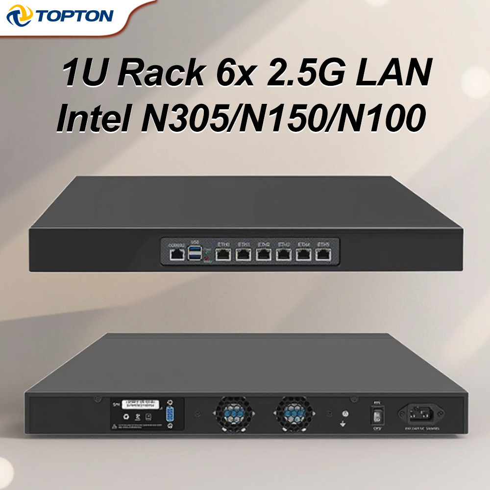 Jual 1U Rackmount Mini Server Intel N305/N150/N100 6x i226-V 2.5G LAN ...