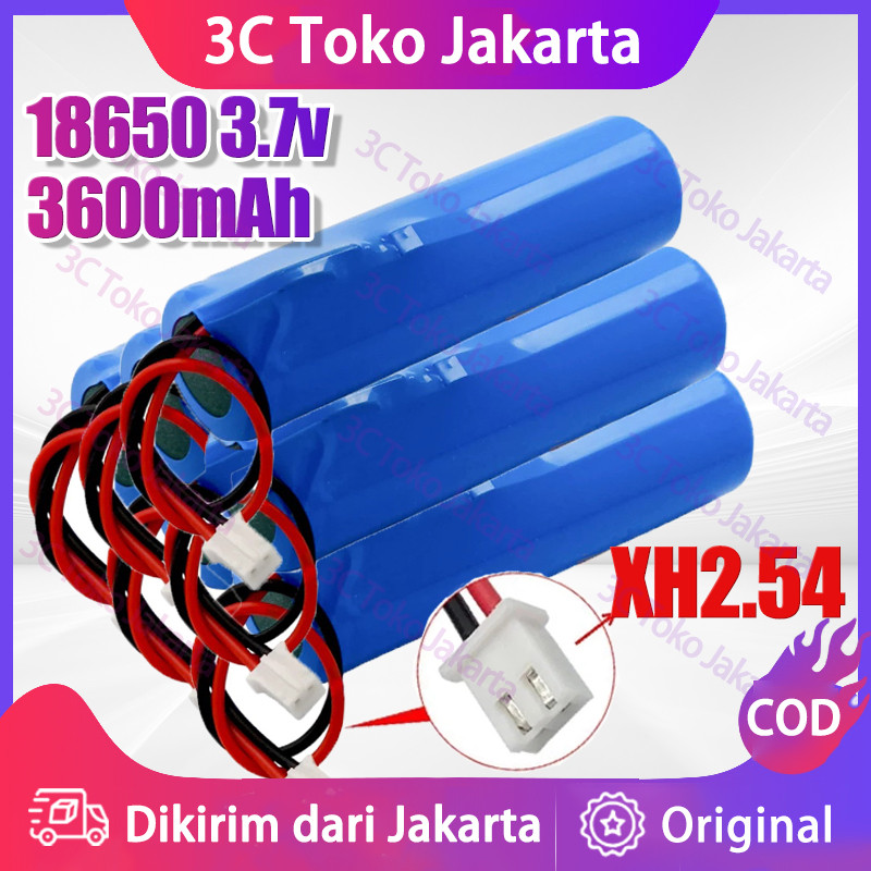 Jual Baterai 18650 1 batas 3.7V 3600mah dengan pelat perlindungan Kabel ...