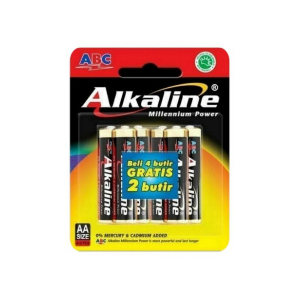 Jual BATERAI ALKALINE AA 4+2 (ISI 6 PCS) / ORIGINAL ALKALIN A2 TOP ...