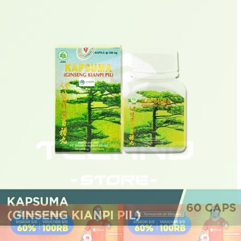 Jual KAPSUMA (Ginseng Kianpi Pil) 60 kapsul | Herbal | Penambah Nafsu ...