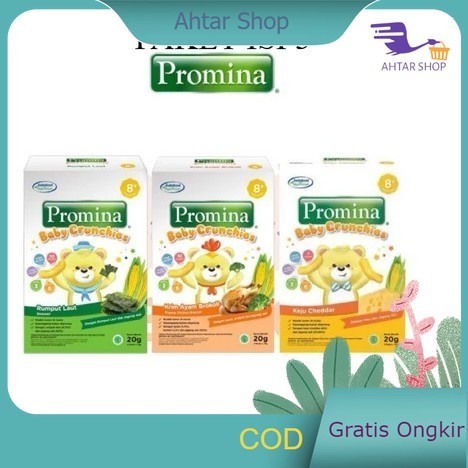 Jual Promina Crunchies 20g x 3 Box Cheddar Rumput laut Cemilan Makanan ...