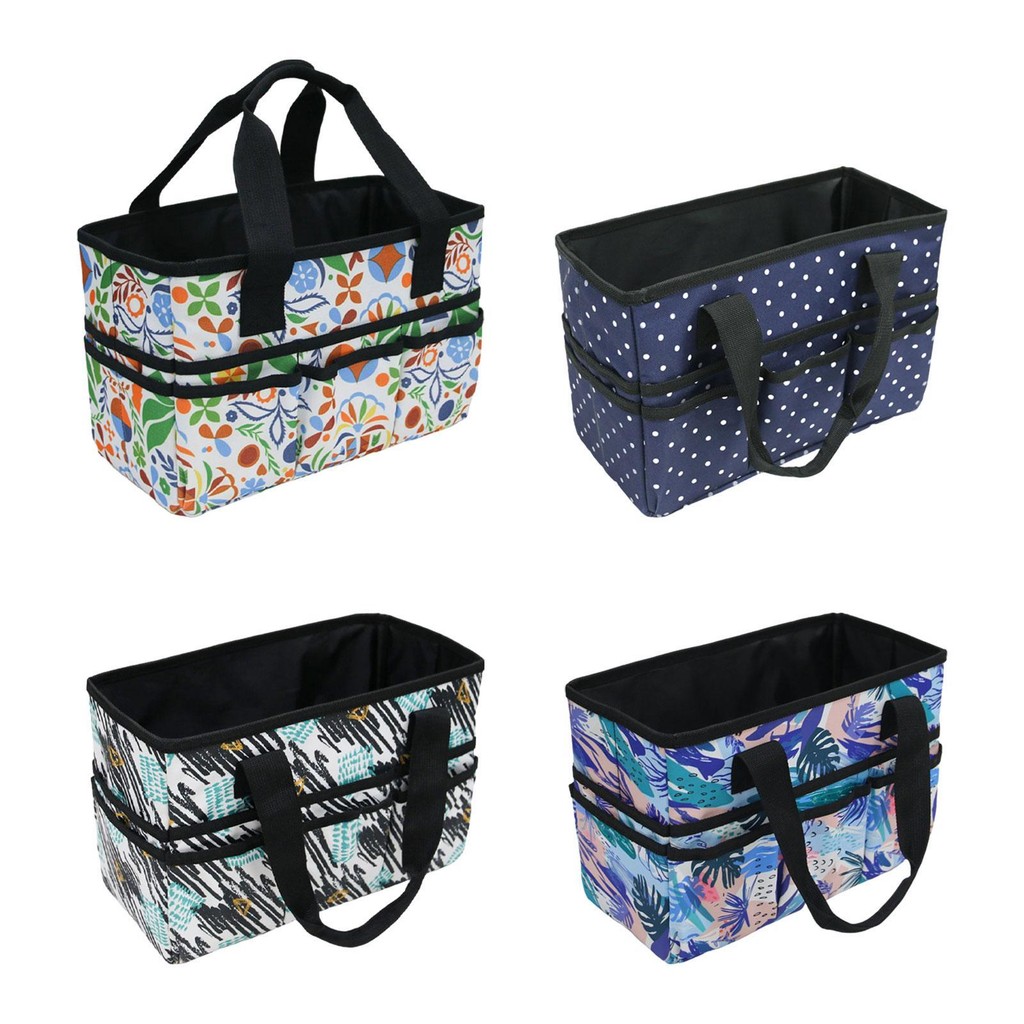 Jual Craft Organizer Tote Bag with Multiple Pockets Office Supplies ...