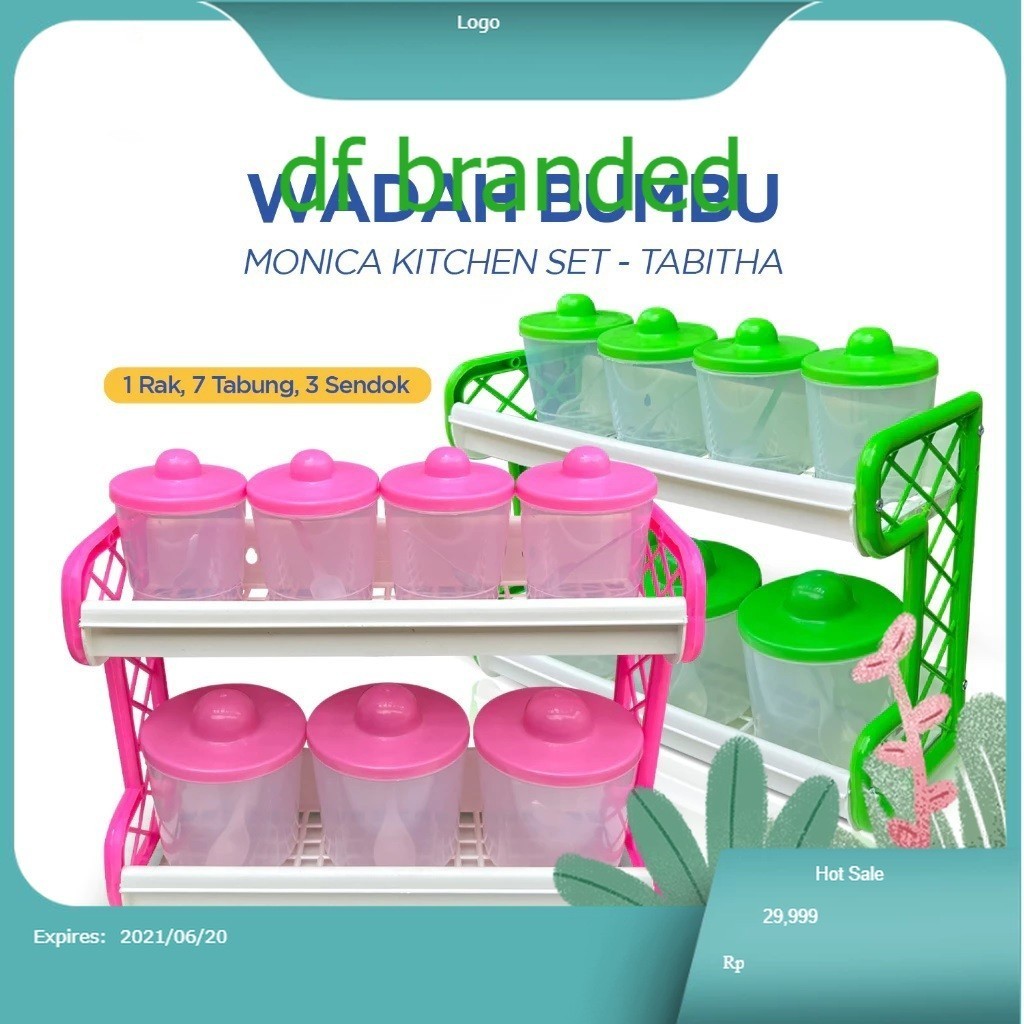 Jual Rak Tempat Bumbu Kitchen Set Monica | Shopee Indonesia
