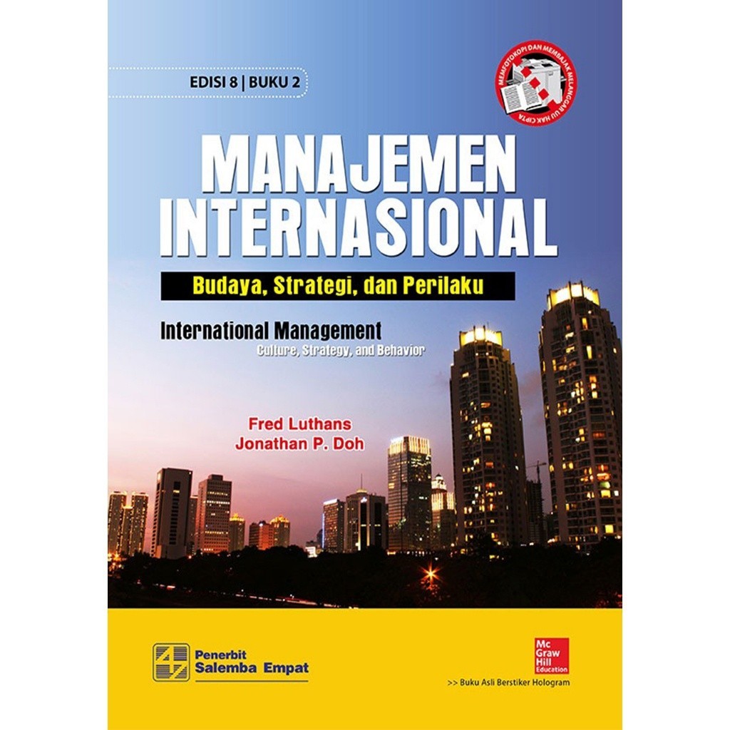 Jual Buku manajemen internasional budaya strategi dan perilaku edisi 8 ...