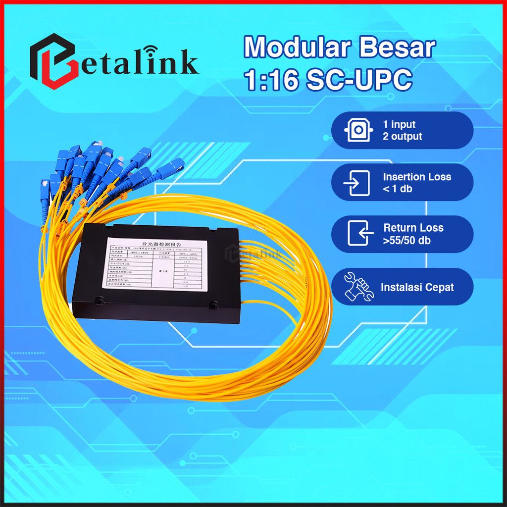 Jual Passive Splitter Pasif Spliter Sc Upc 1 16 Modular Besar Fiber ...