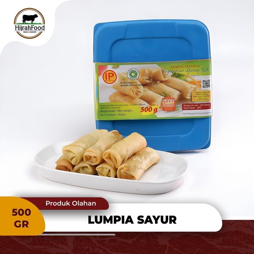 Jual IndoPertama Lumpia Sayuran Vegetarian Spring Roll 500 gr Siap ...