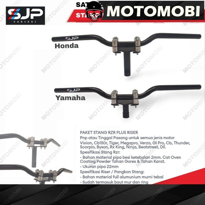 Jual Stang Rzr Plus Dudukan Stang Universal Honda Yamaha Matic Bebek ...