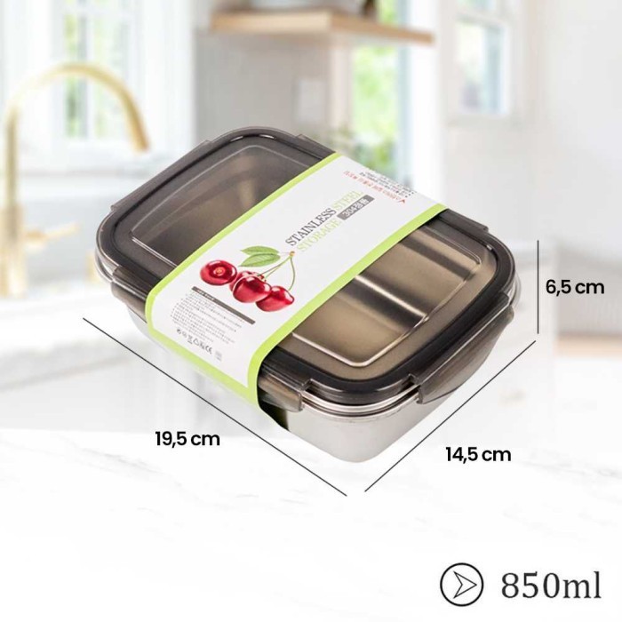 Jual MZ Tupperware Kotak Makan Stainless / Kotak Bekal Makanan Lunch ...
