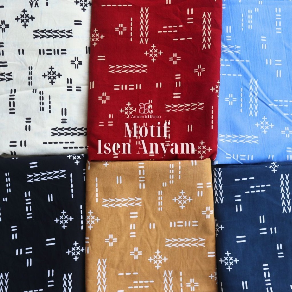 Jual Kain Batik Meteran Potongan Motif Isen Anyam | Shopee Indonesia