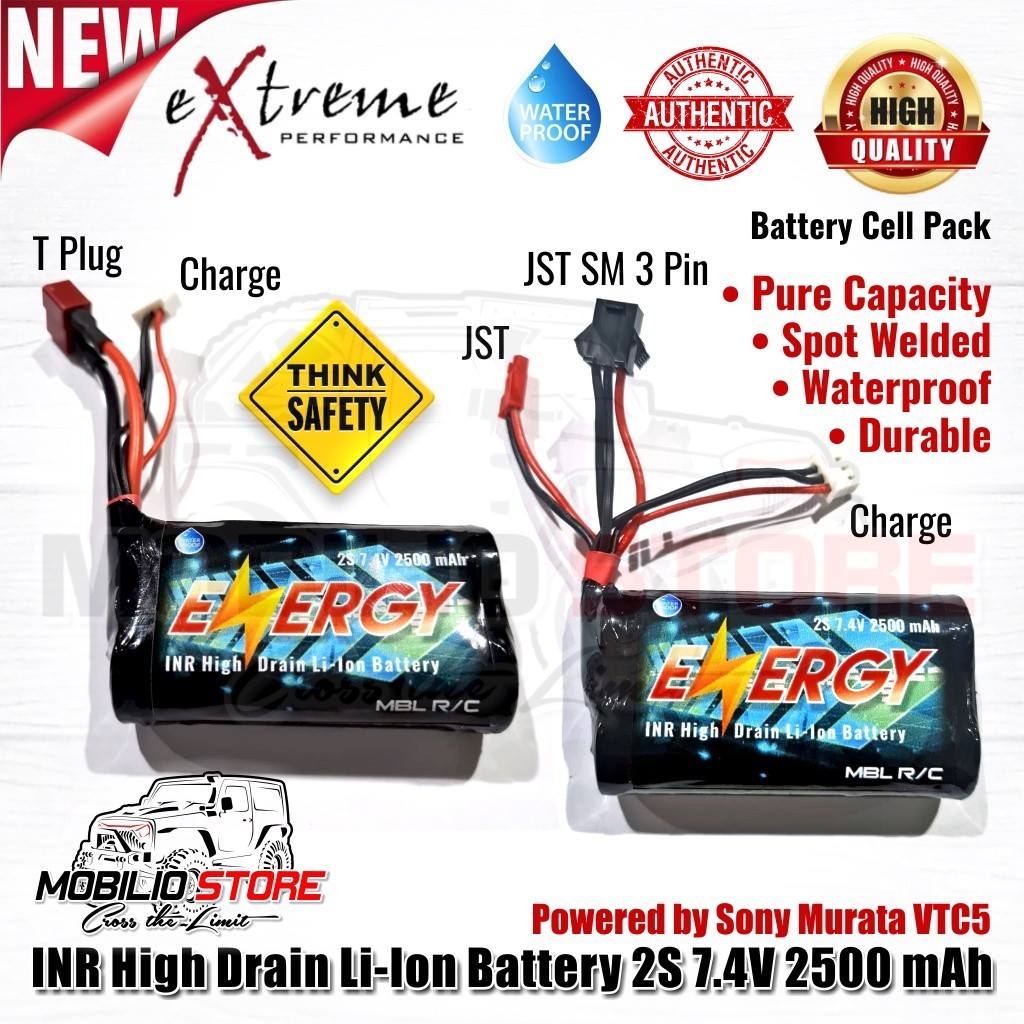 Jual LR3OIA Baterai INR Li Ion 7.4 Volt 2500 mAh High Drain RC Mini ...