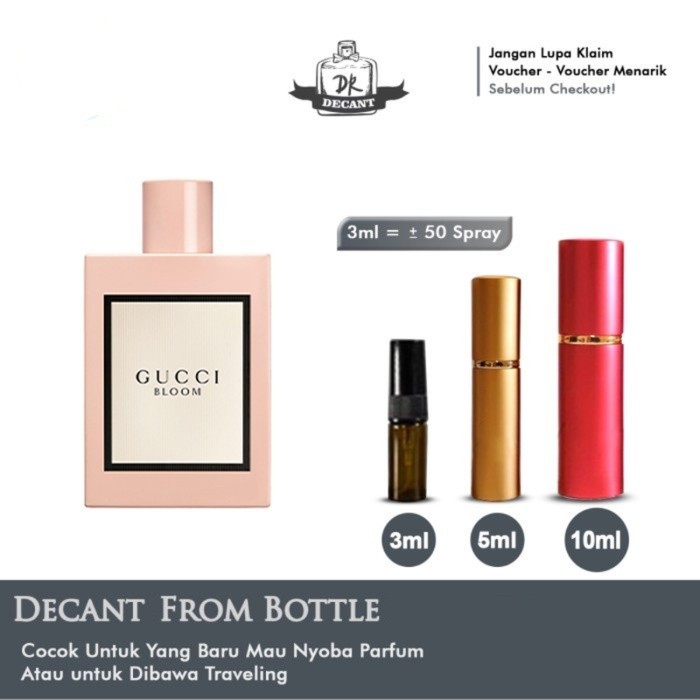 Jual Decant Parfum Gucci Bloom EDP 3ml 5ml 10ml Original | Shopee Indonesia