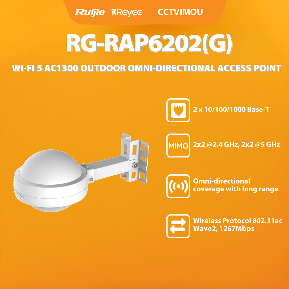 Jual RUIJIE REYEE RG-RAP6202(G) WI-FI 5 AC1300 OUTDOOR OMNI-DIRECTIONAL ...