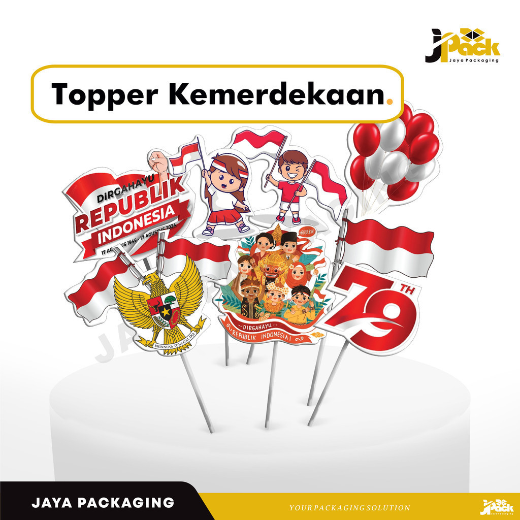 Jual Topper Tumpeng/Cake Hut Kemerdekaan RI / Dirgahayu / 17 AGUSTUS ...