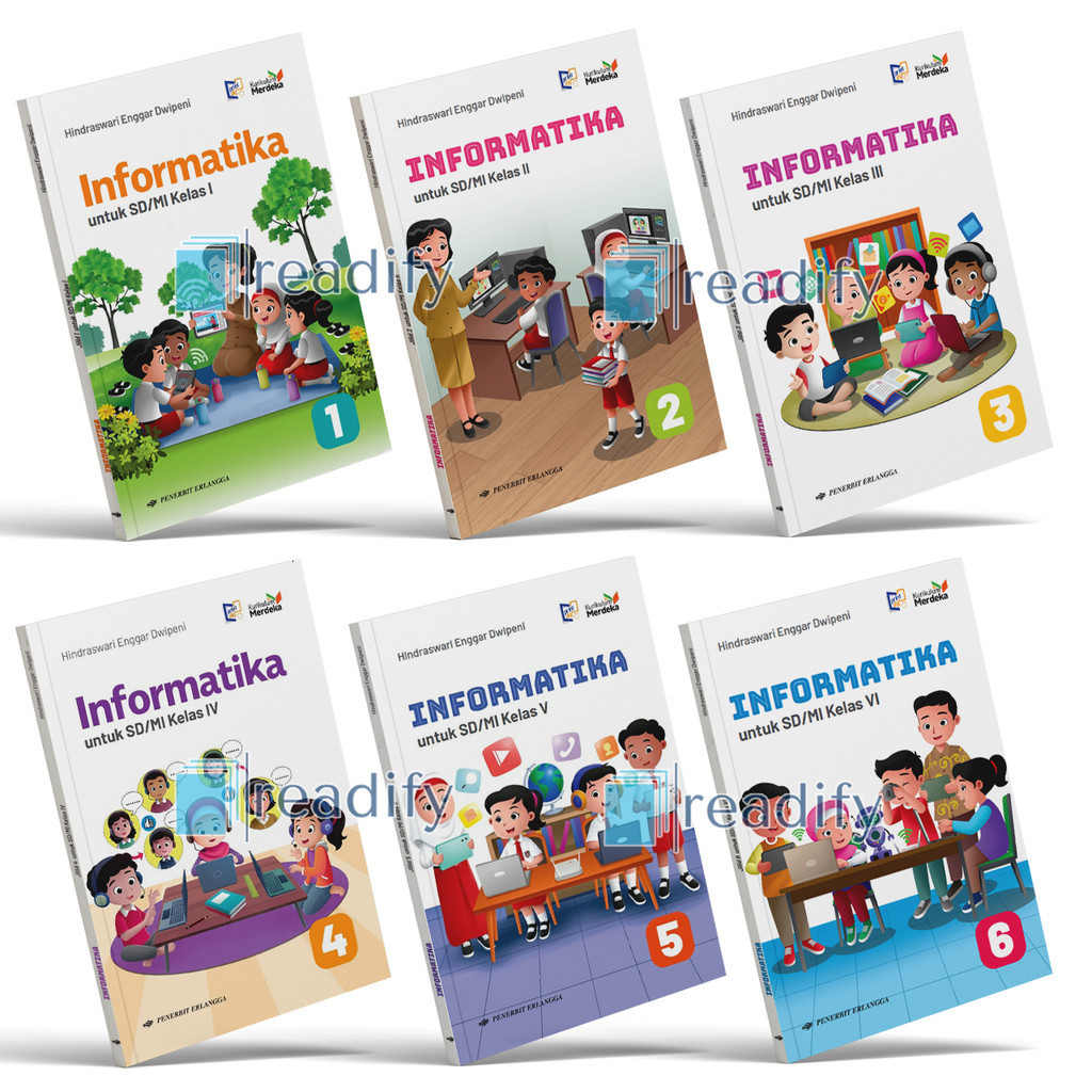 Jual Informatika Kelas 1 2 3 4 5 6 SD/MI Erlangga Kurikulum Merdeka ...