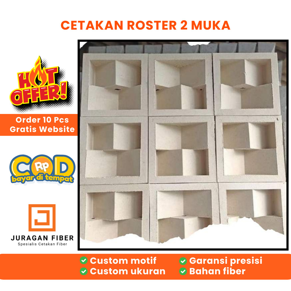 Jual CETAKAN LOSTER MINIMALIS DUA MUKA MODEL SALIPAN UKURAN 20 X 20 CM ...