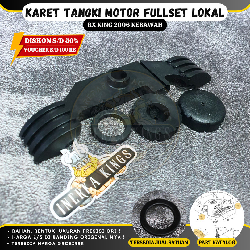 Jual Karet Ganjel Tank Tangki FULLSET TINGGAL PASANG RX KING RXK LOKAL ...