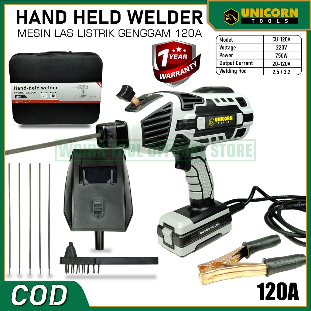 Jual UNICORN TOOLS Mesin Las Genggam Poertable Listrik Hand Held Welder ...