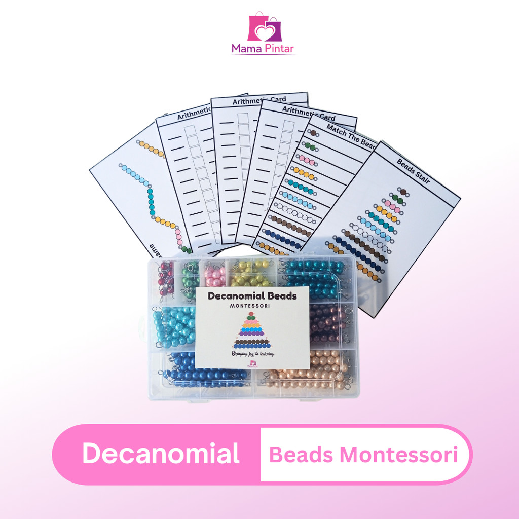 Jual Montessori Decanomial Math Beads Belajar Berhitung Matematika Anak ...