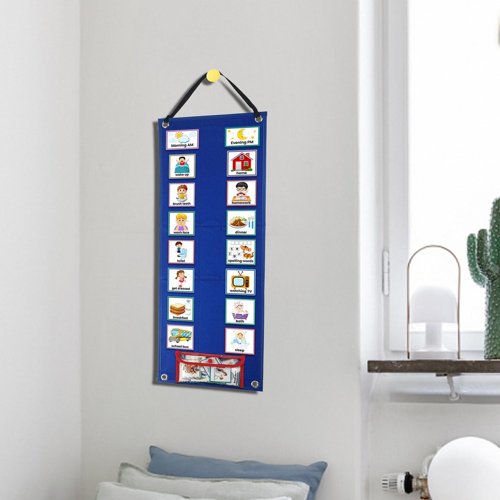 Jual Kids Visual Schedule Calendar 70Pcs Visual Schedule Cards Visual ...