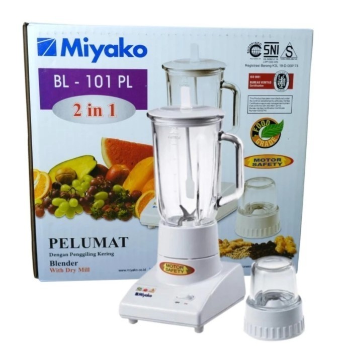 Jual Blender Miyako BL 101 PL plastik 2 botol / Miyako Blender BL 101 PL | Shopee Indonesia