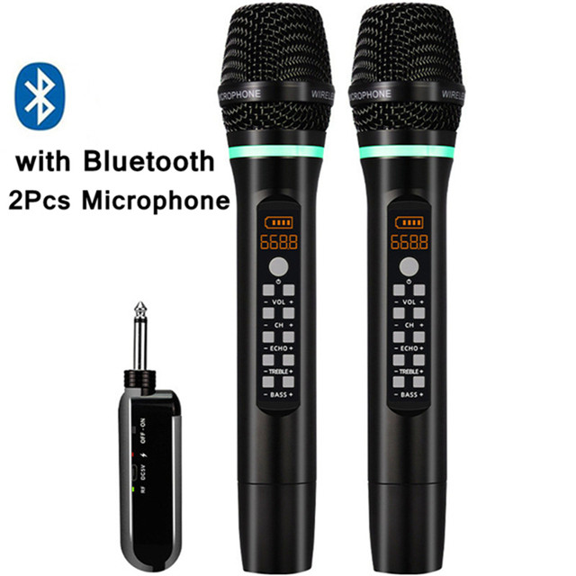 Jual Professional UHF Wireless Microphone Handheld Bluetooth Karaoke ...