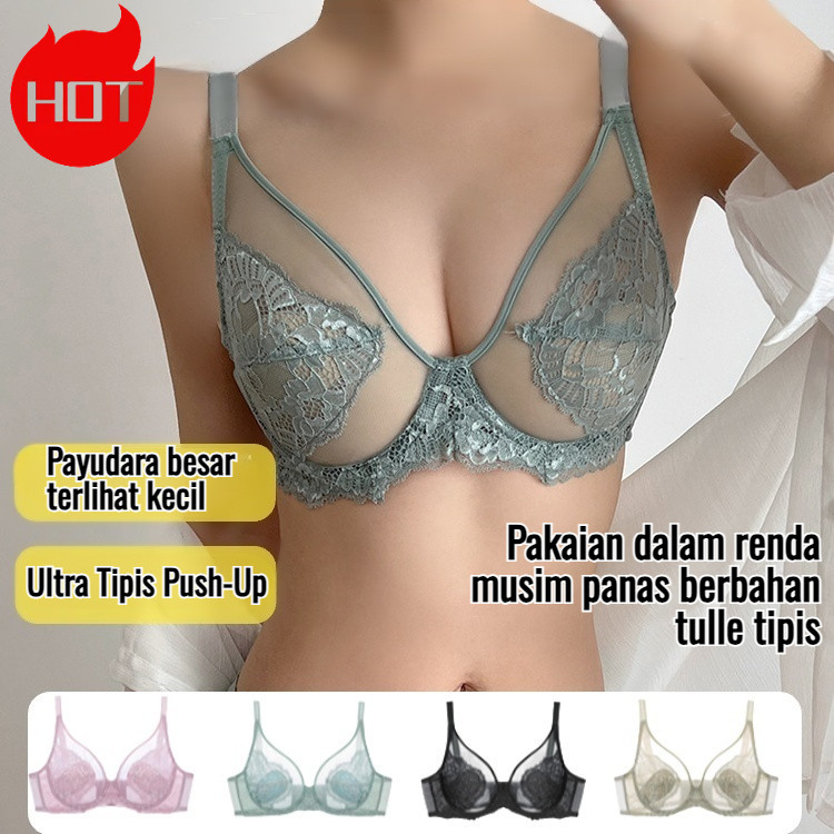 Jual Kirim Dalam 24 Jam [Payudara Besar Terlihat Kecil] M-2XL Pakaian Dalam Renda Musim Panas ...