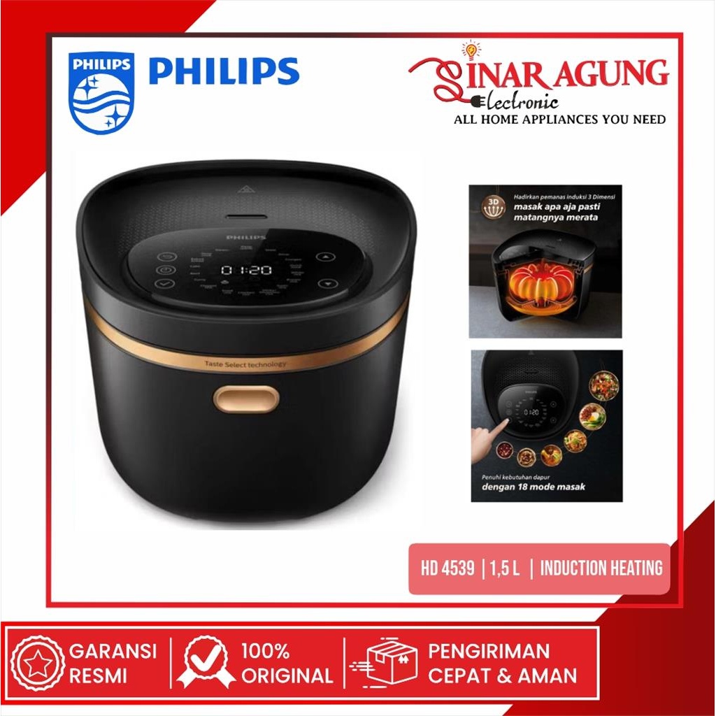 Jual PHILIPS HD4539 / HD-4539 RICE COOKER 5000 SERIES INDUCTION HEATING ...