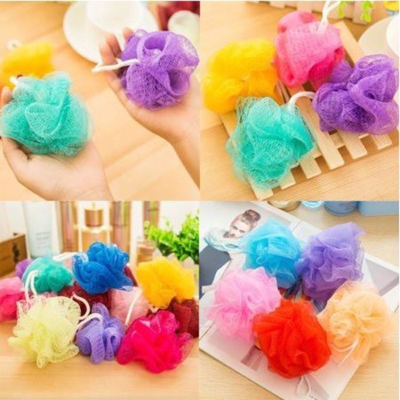 Jual Spons Mandi Mini Jaring Kecil Sikat Shower Puff Gel Foam Lembut ...