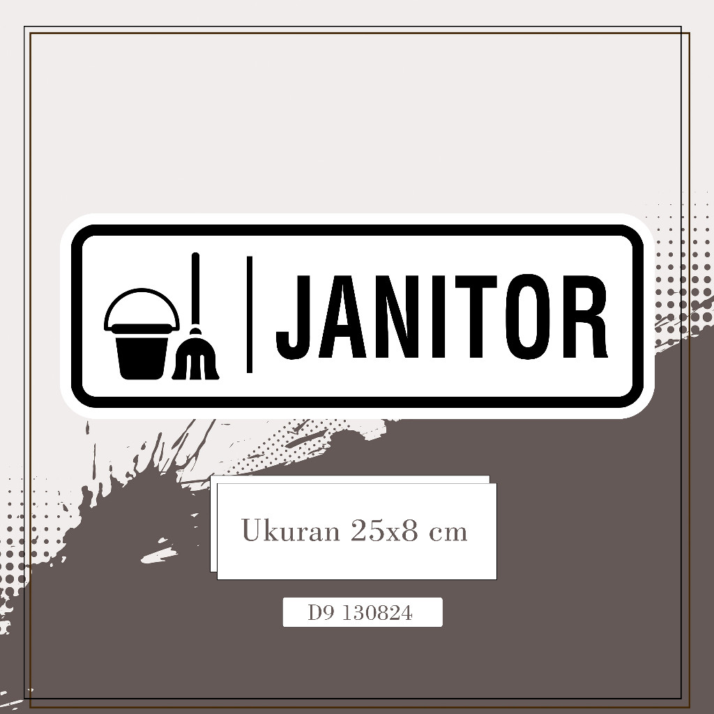 Jual Stiker Janitor / Stiker Penunjuk Ruang Janitor multi Sticker ...