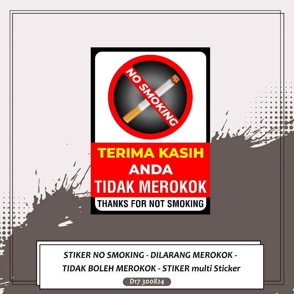 Jual STIKER NO SMOKING - DILARANG MEROKOK - TIDAK BOLEH MEROKOK ...