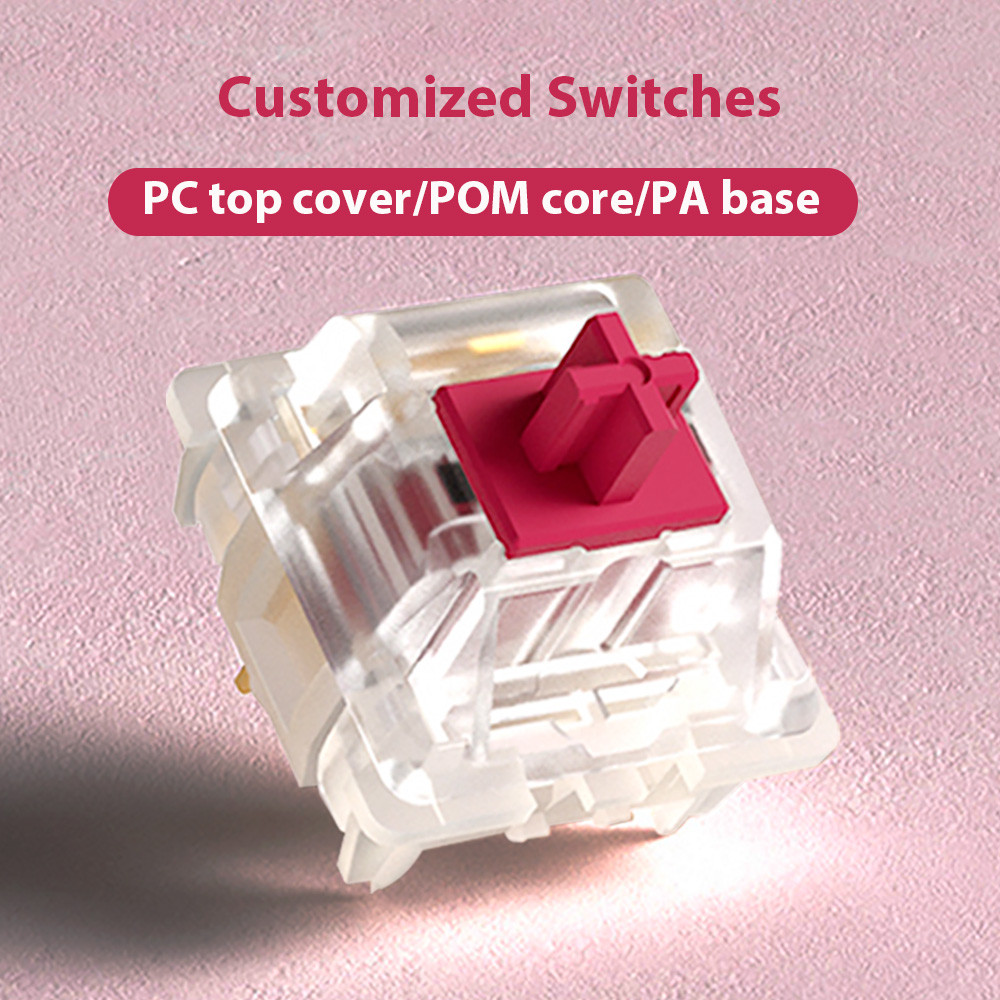 Jual KTT Wine Red V2 Switch Mechanical Keyboard Linear Switches 3 Pins ...