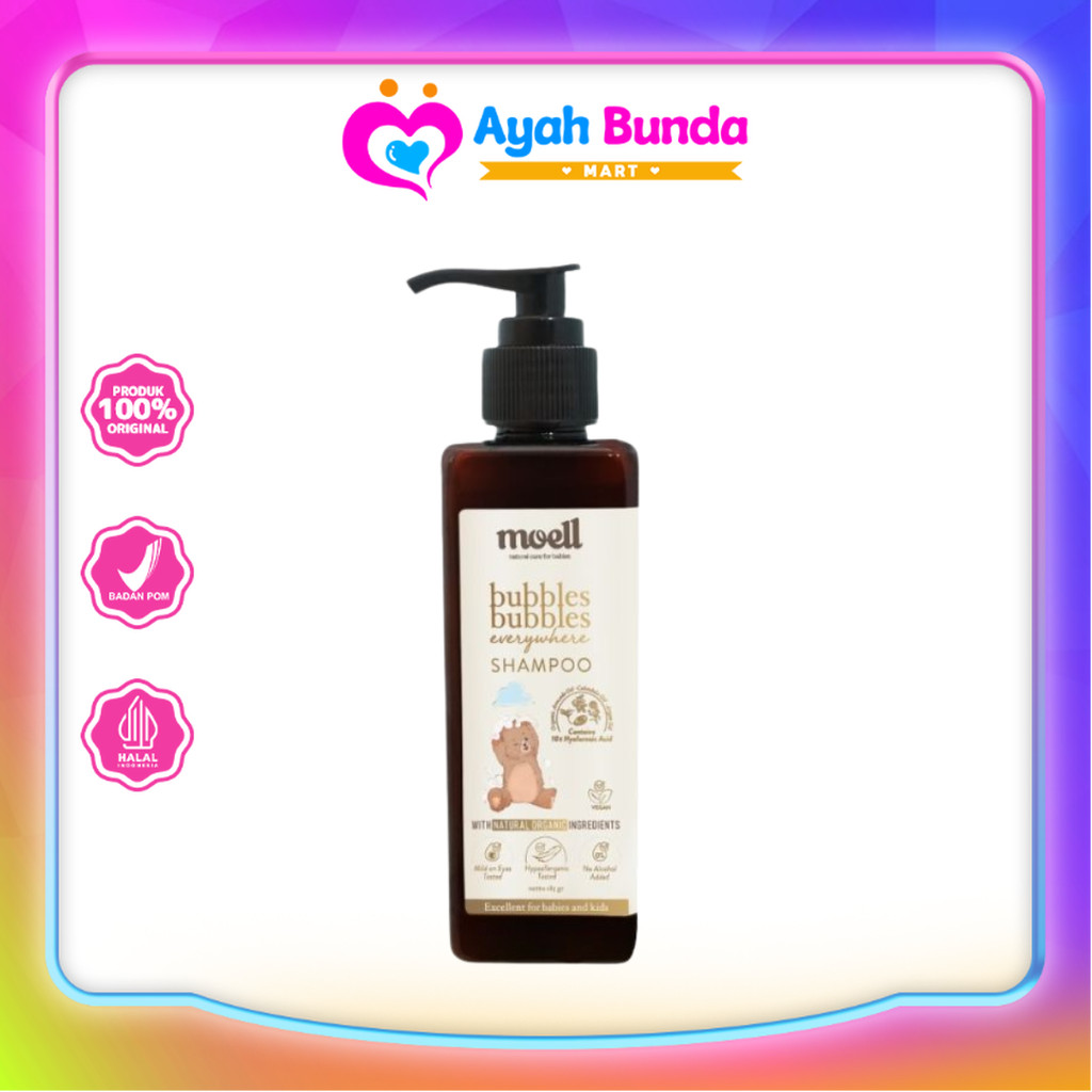 Jual Moell Shampoo Bayi 185ml - Bubbles Bubbles Everywhere Shampoo ...