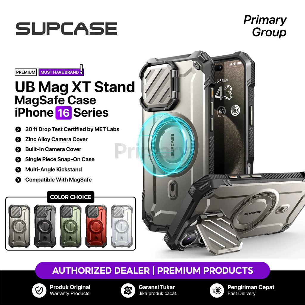 Jual Case iPhone 16 Pro Max 16 Pro SUPCASE Unicorn Beetle Mag XT MagSafe Stand Camera Cover ...