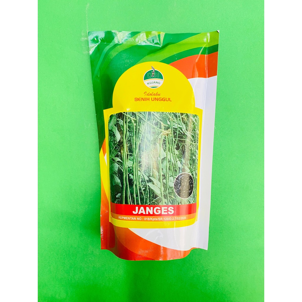 Jual Benih Kacang Panjang berbiji hitam JANGES kemasan 500gr Cap Kujang ...