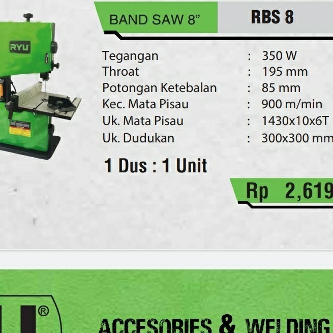 Jual mesin Bandsaw RYU RBS8 Mesin Gergaji kayu | Shopee Indonesia