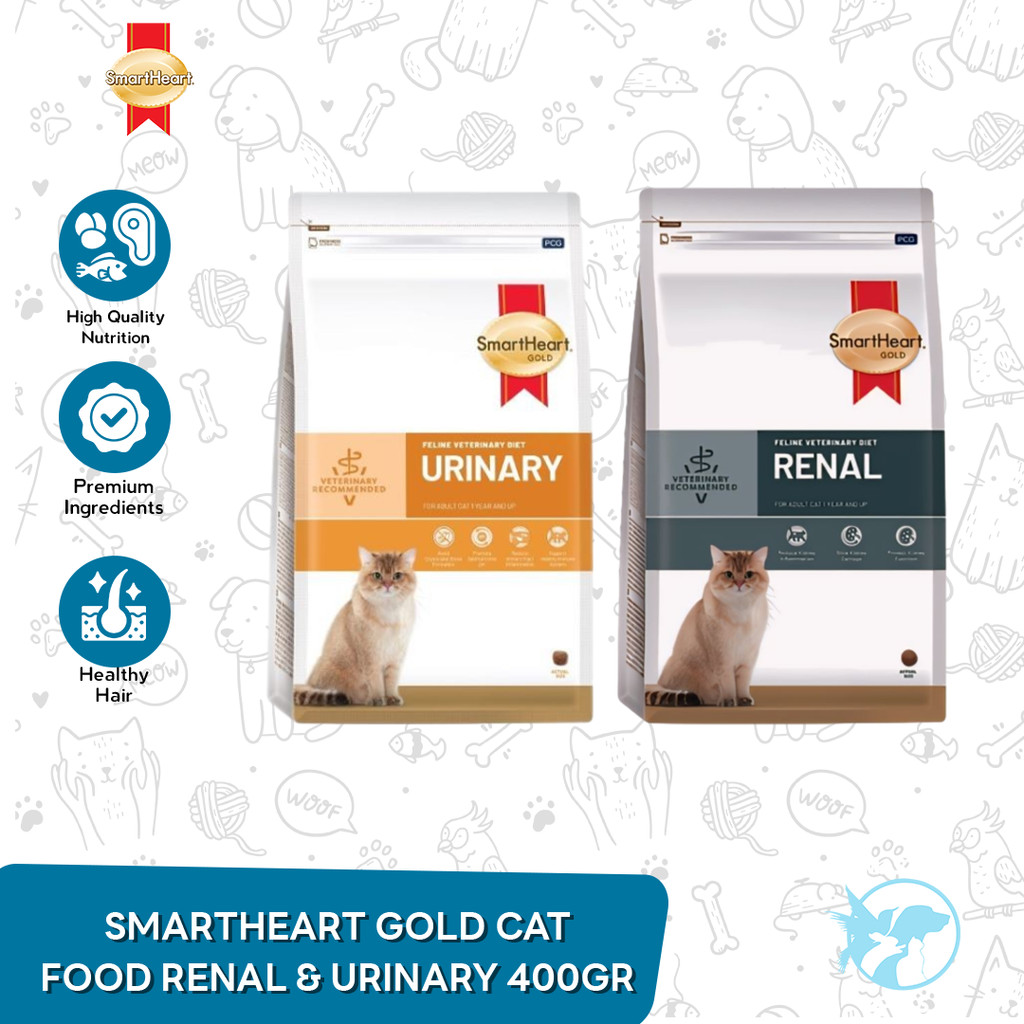 Jual Makanan Kucing Smartheart Gold Adult Renal Urinary Cat Food 400 ...