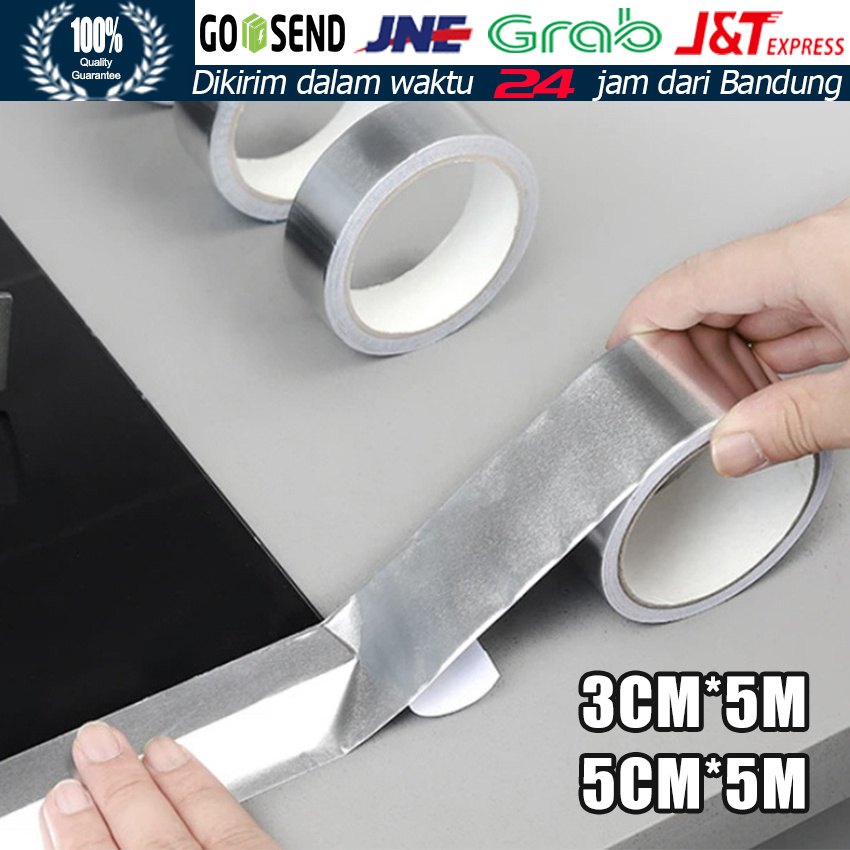 Jual 5M Lakban Aluminium Foil Tape / Metalizing Tape / Lakban Tahan ...