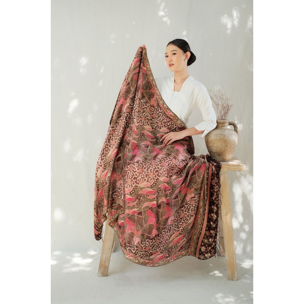Jual Batik Ratu - Selendang Sutra Batik Tulis - Sangga Langit - Pink ...
