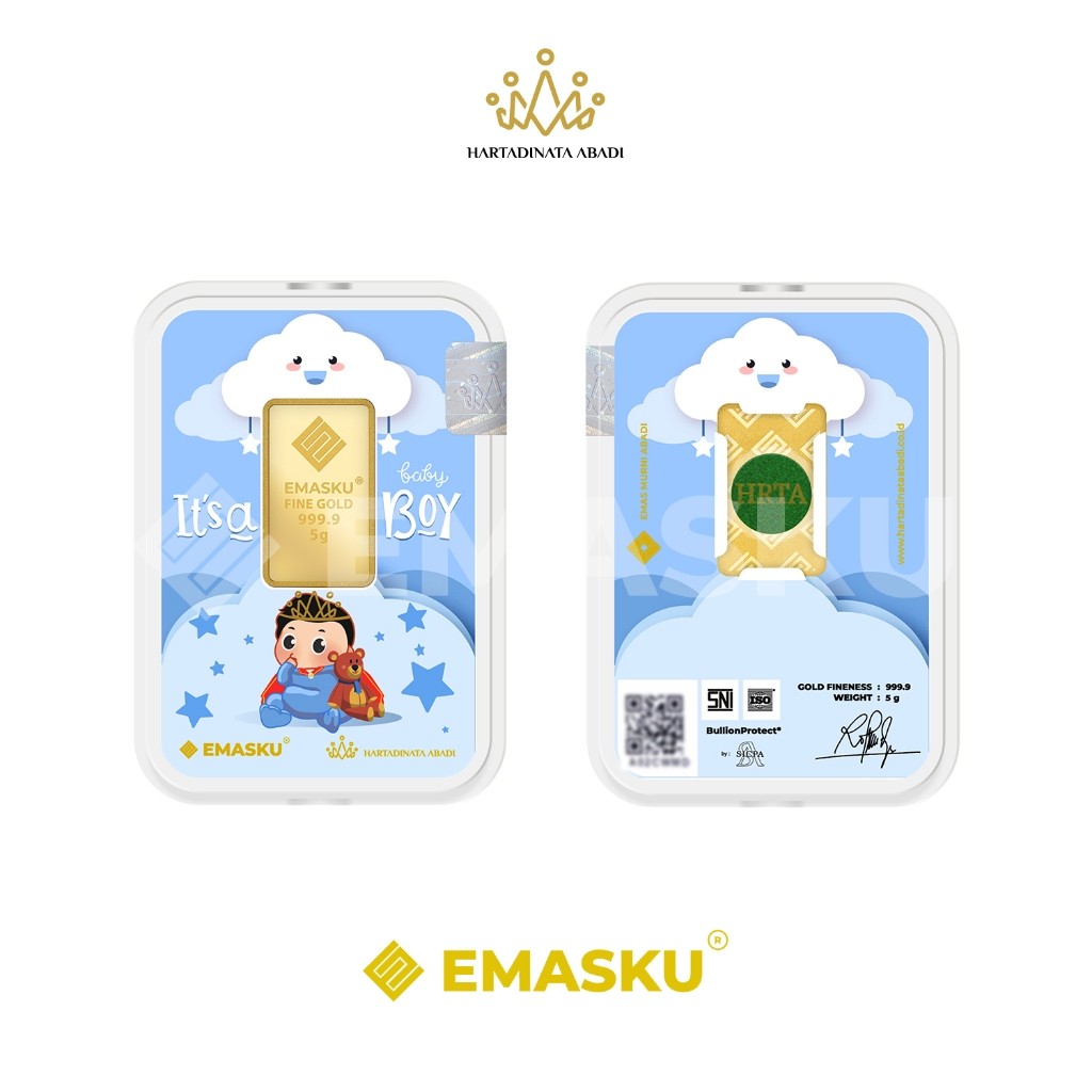 Jual EMASKU Hartadinata Moment Baby Born Prince 5 Gram | Shopee Indonesia